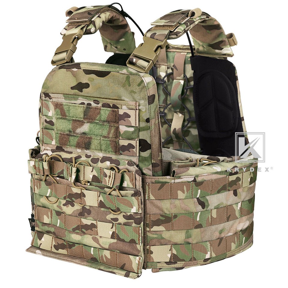 KRYDEX Plate Carrier Tactical Heavy Duty Vest Magazine Pouch MOLLE ...