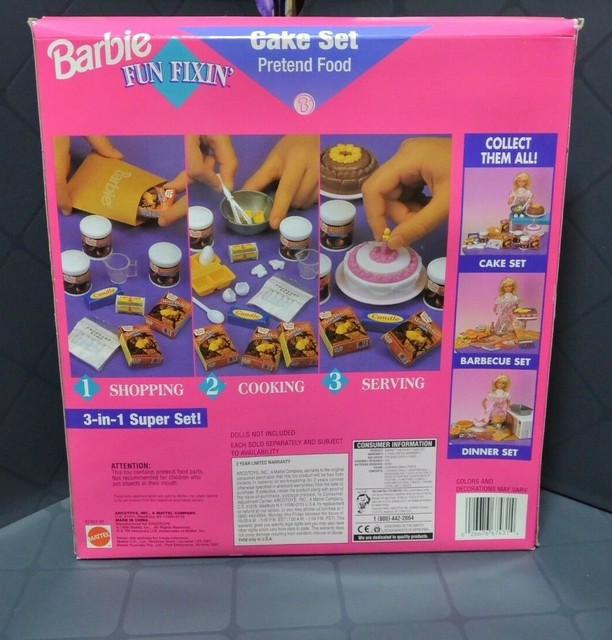 Mattel 5411179 Barbie Cooking Magic Cookware Fun Fixin Playset 1998 for ...