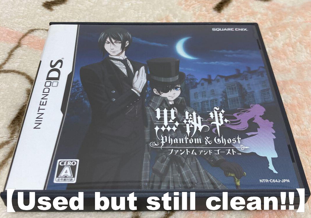 Kuroshitsuji Phantom & Ghost Black Butler Nintendo DS Japan ver Tested ...