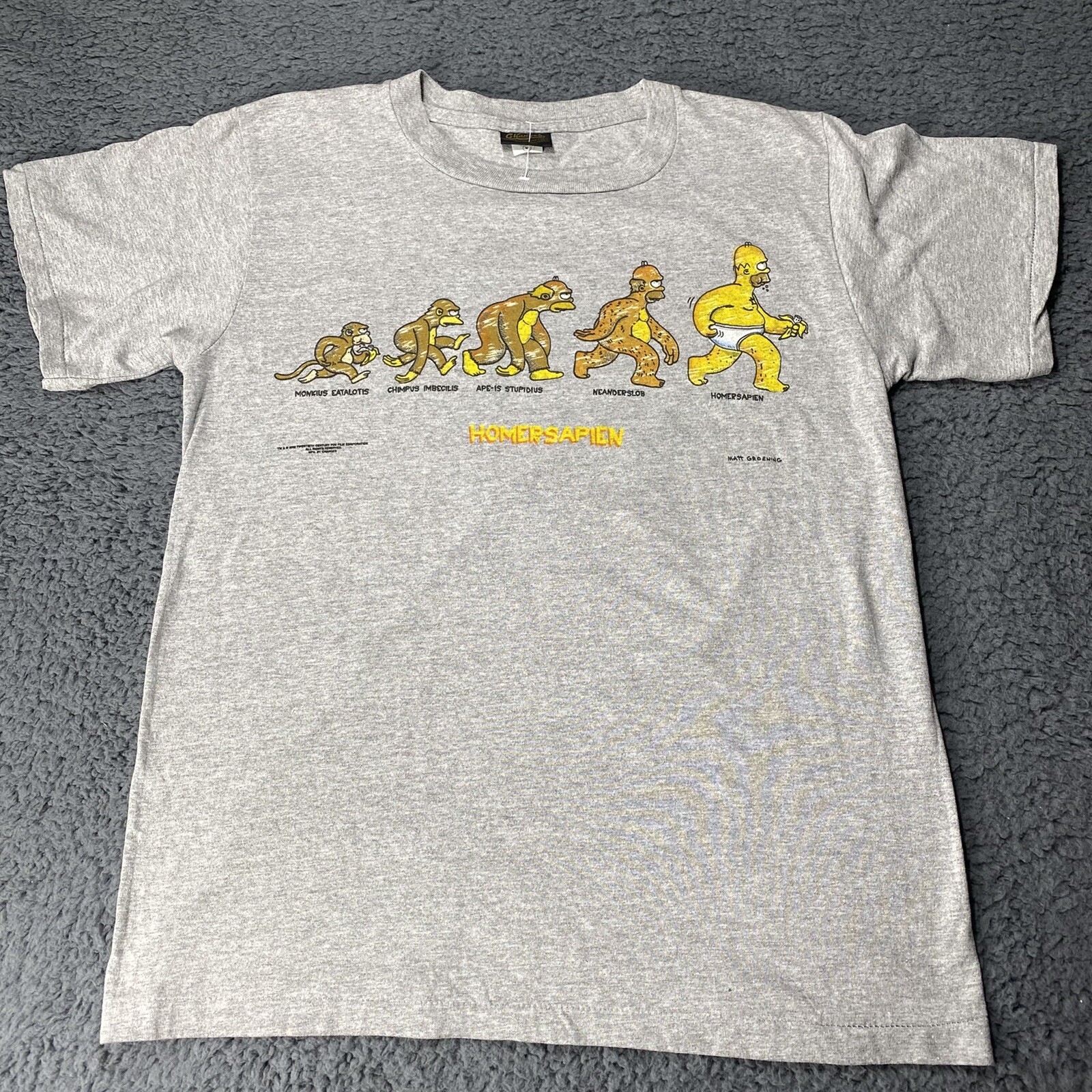 Vintage The Simpsons Single Stitch Homersapien T Shir… - Gem