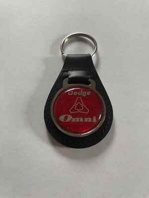Dodge Omni Keychain Black Leather Key Fob Key Chain | eBay