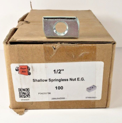 SHALLOW STRUT CHANNEL NUTS 1/2-13 SPRINGLESS ZINC PLATED UNISTRUT NUT ...