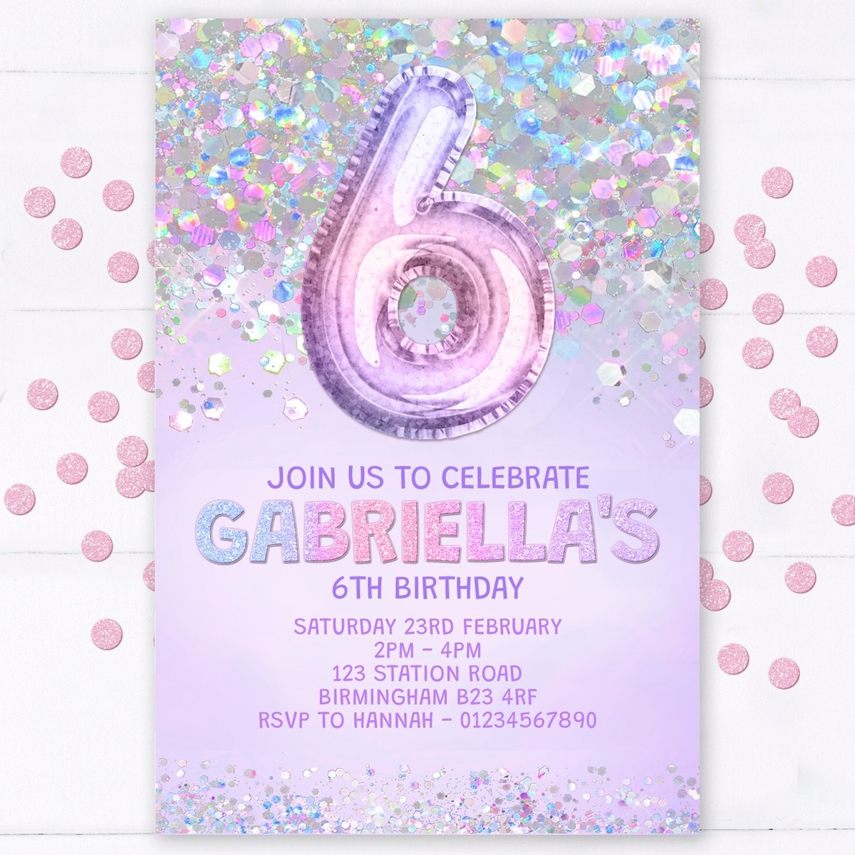 6th Birthday Invitation