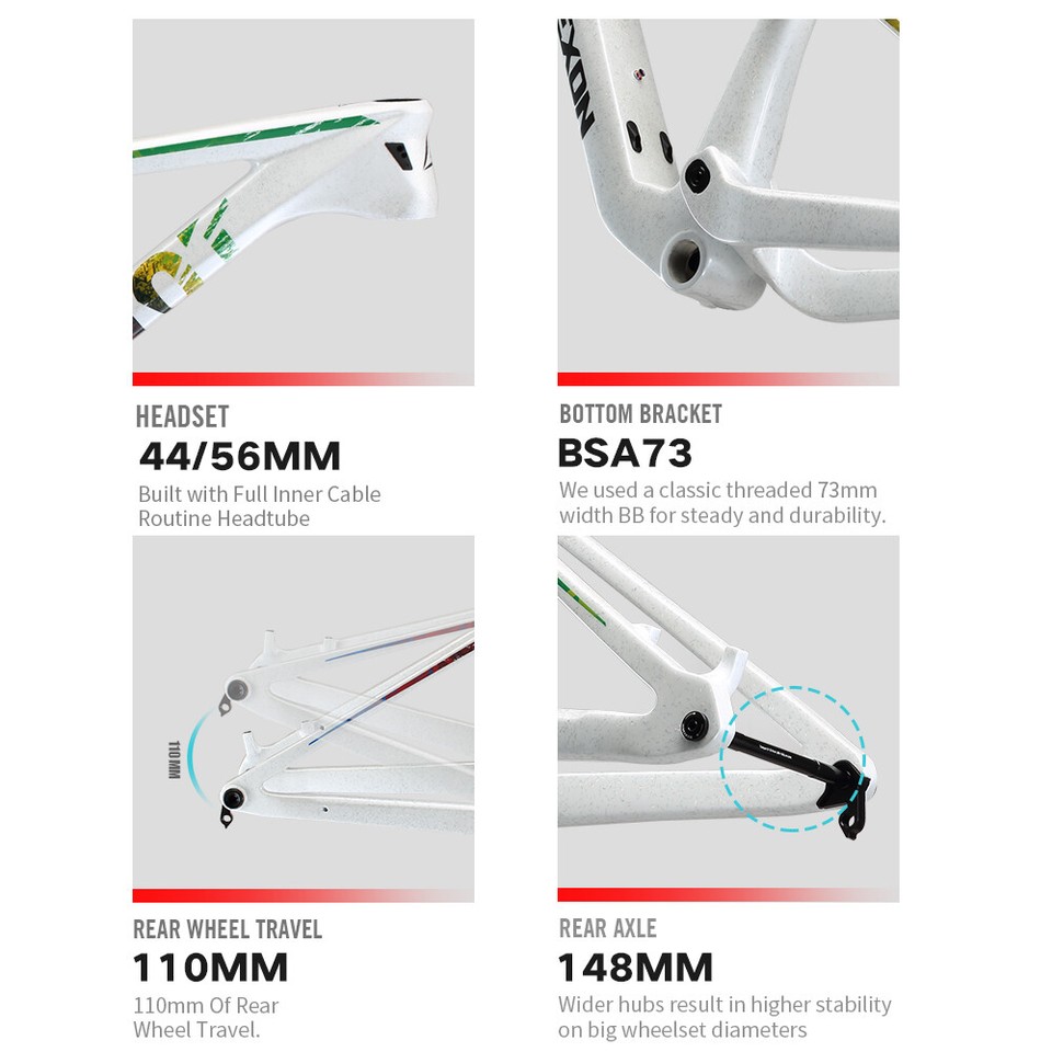 LEXON Full Suspension Frame 29er Carbon MTB Frame Cycling Downhill ...