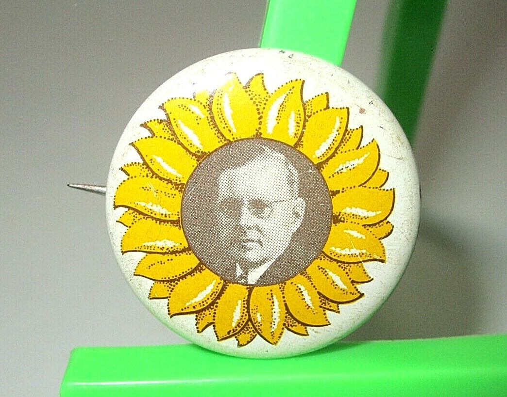 Alfred Alf Landon 1936 Presidential 1 1/8" political campaign pinback ...