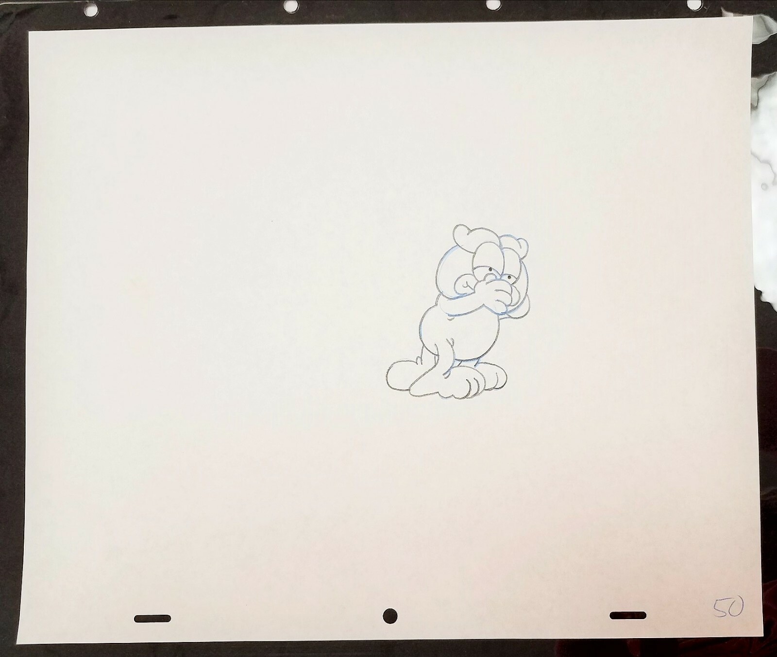 Garfield Original Production Drawing OPD Animation Art UF Shy Standing ...