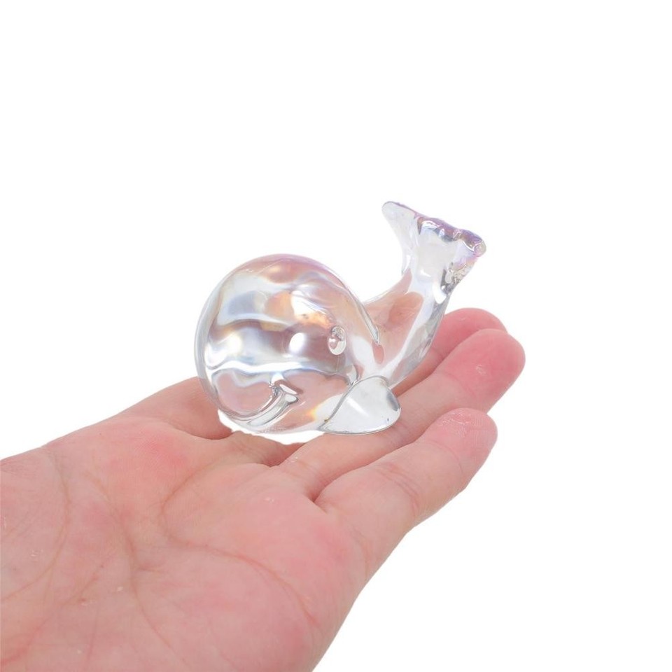 Crystal Whale Ornament Cartoon Colors Sea Animals Statue Decoration ...