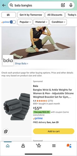 bala bangles 2lb ankle and wrist weights in the color stone | eBay