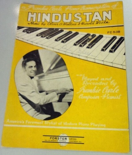 Hindustan Oliver Wallace Harold Weeks Piano Vtg Sheet Music 1944 ...
