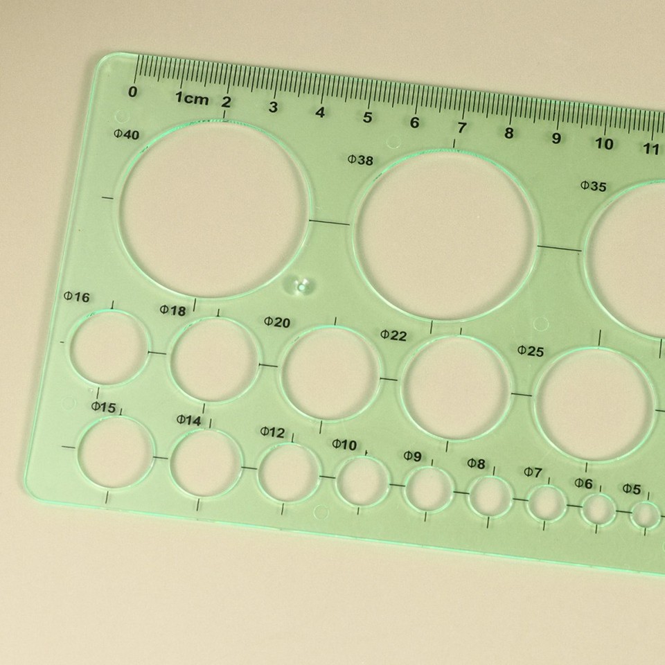 2PCS Geometric Template Rulers Drawings Rulers Transparent Plastic ...