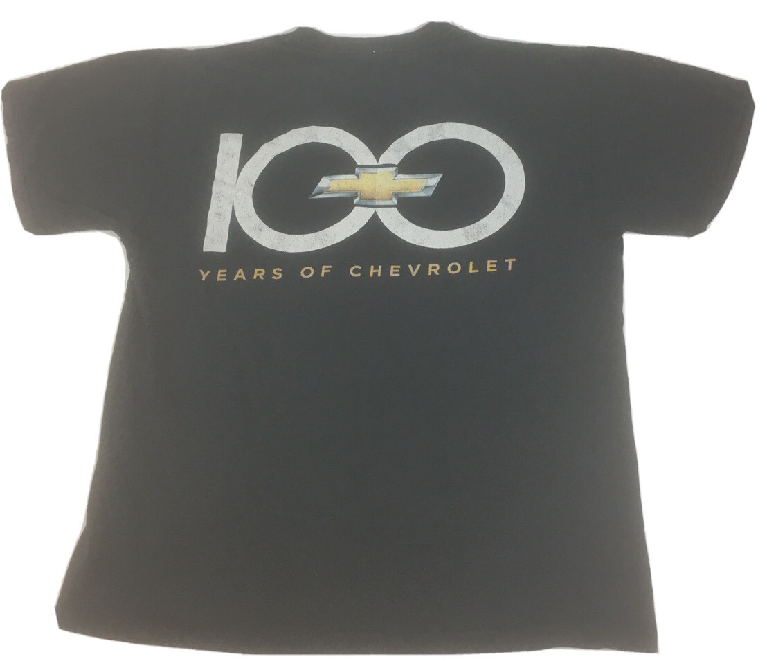 Chevrolet shirt 100 Years Black Crew Neck Chevy shirt… - Gem