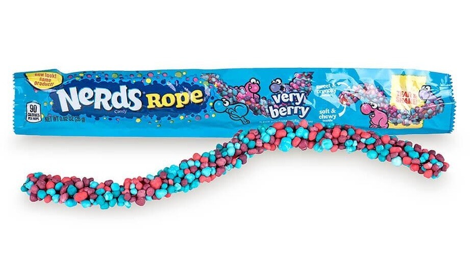 3x Nerds Rope Mix Pack 26g - 1x Rainbow 1x Very Berry & 1x Tropical ...