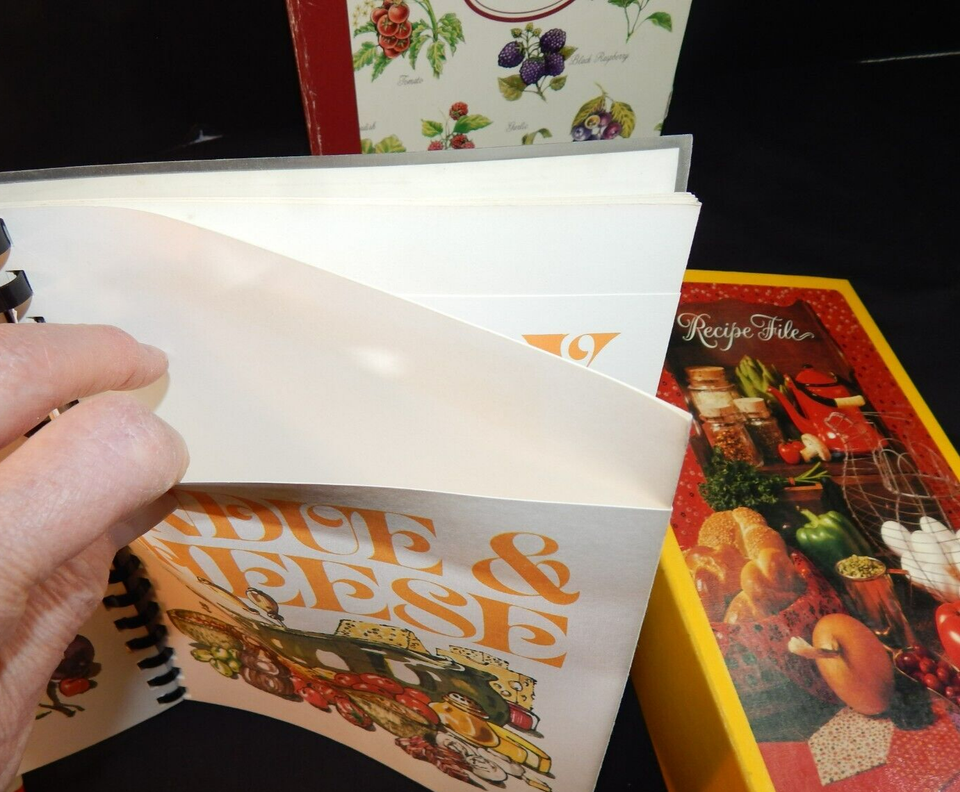 Vintage HUGE Lot Recipe File Book Books Organizer Folders & Blank ...