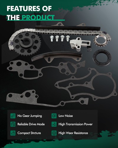 New For Toyota Pickup for 4Runner 85-95 2.4L Timing Chain Kit 22R 22RE ...