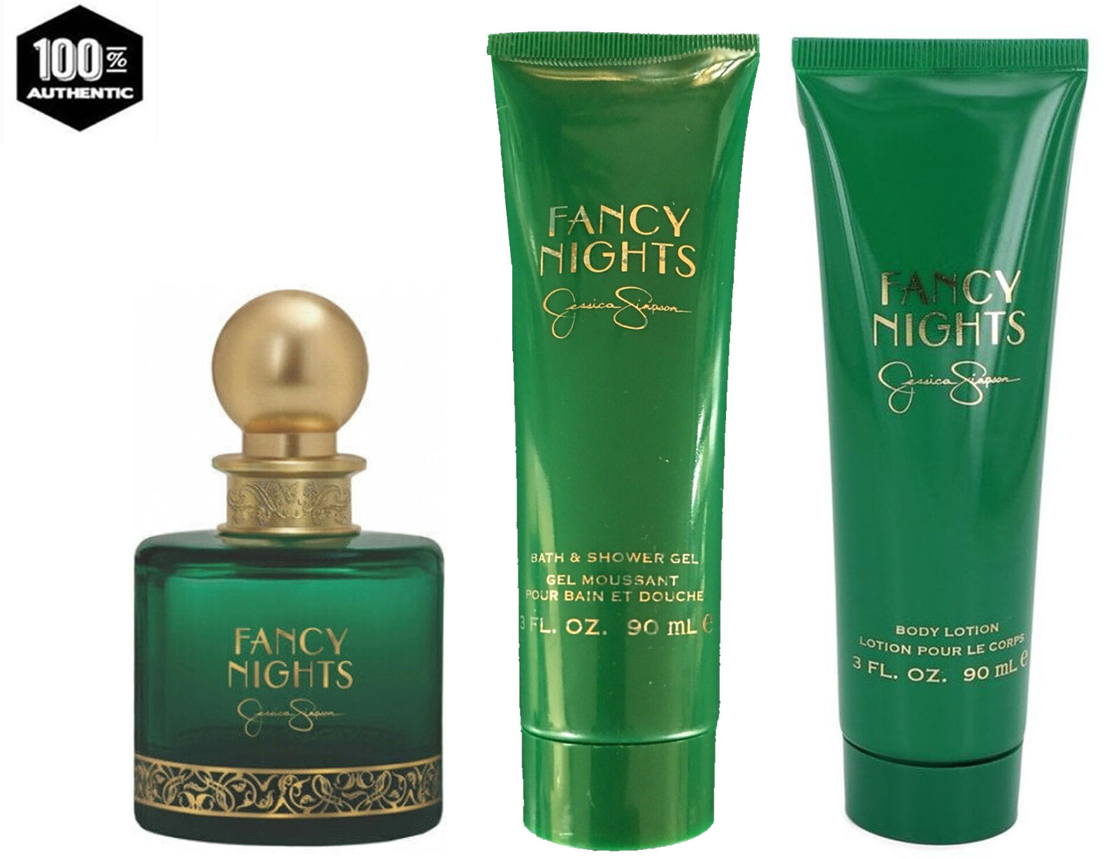 Fancy Night Women Jessica Simpson EDP Spray 1.0 oz+Lotion+Gel - GIFT ...