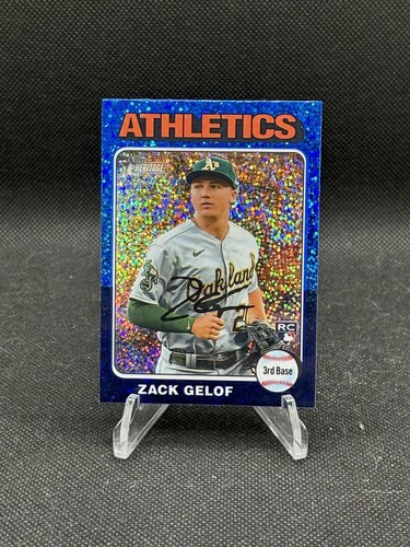 2024 Topps Heritage Blue Sparkle #346 Zack Gelof Oakland Athletics RC ...