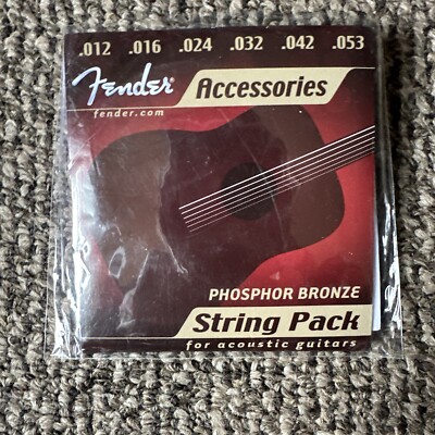 Fender Accessories Phosphor Bronze String Pack For Acoustic Guitars | eBay