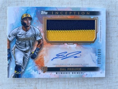 Sal Frelick Brewers 2024 Topps Inception Rookie Patch Auto RPA 080/200 ...