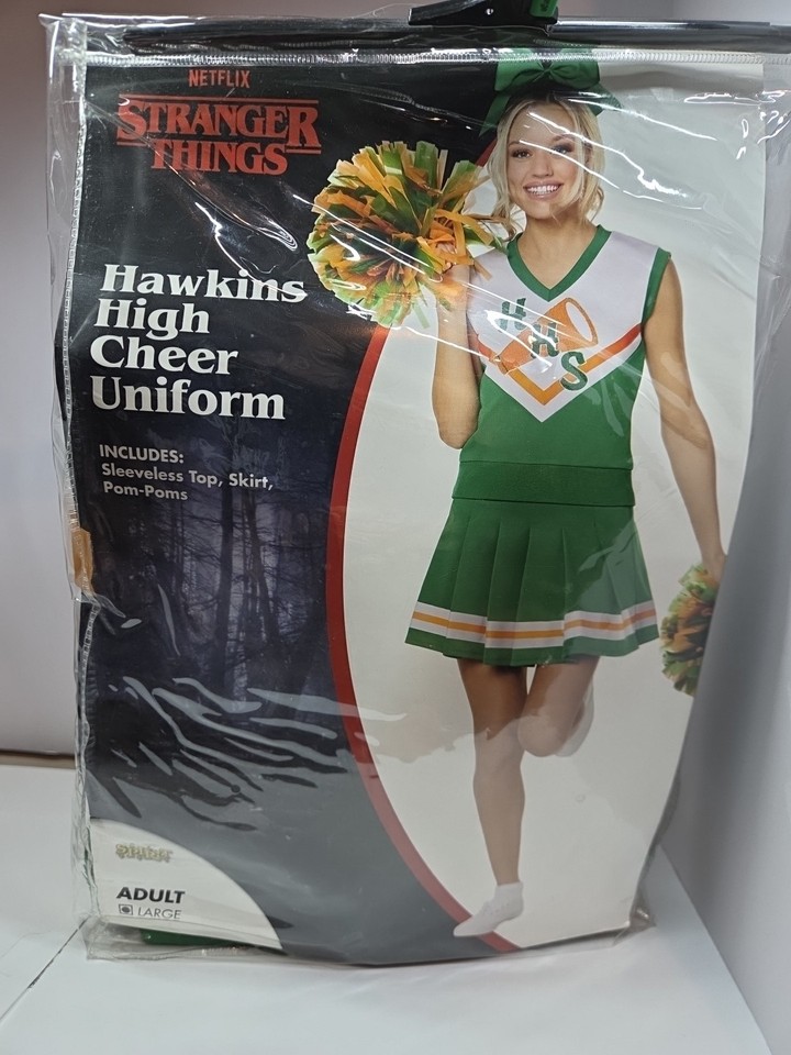 Stranger Things Hawkins S4 Tigers Cheerleader, Adult Large Costume ...