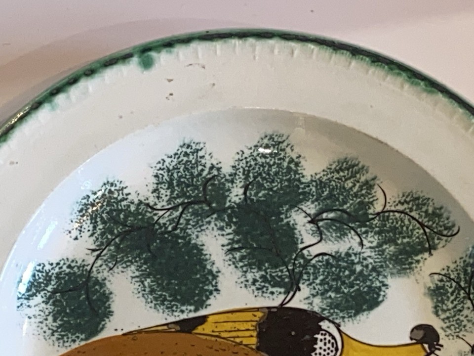 Staffordshire Pearlware Peafowl Plate Green Edge Ca. 1820’s | eBay