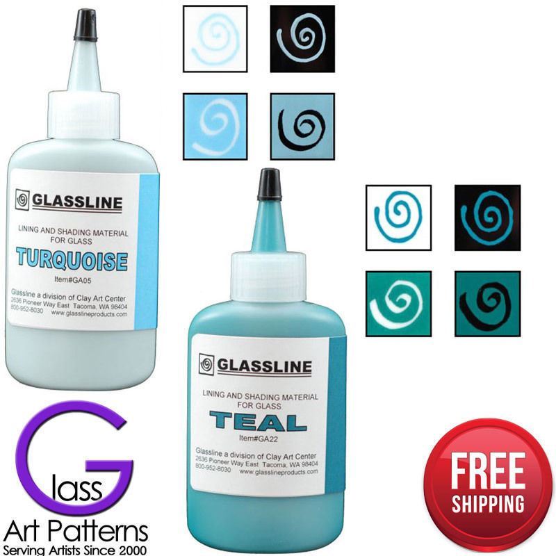 Glassline Pens Glass Paint 2 OZ Bottles Fusing Supplies 28 Colors Fused ...