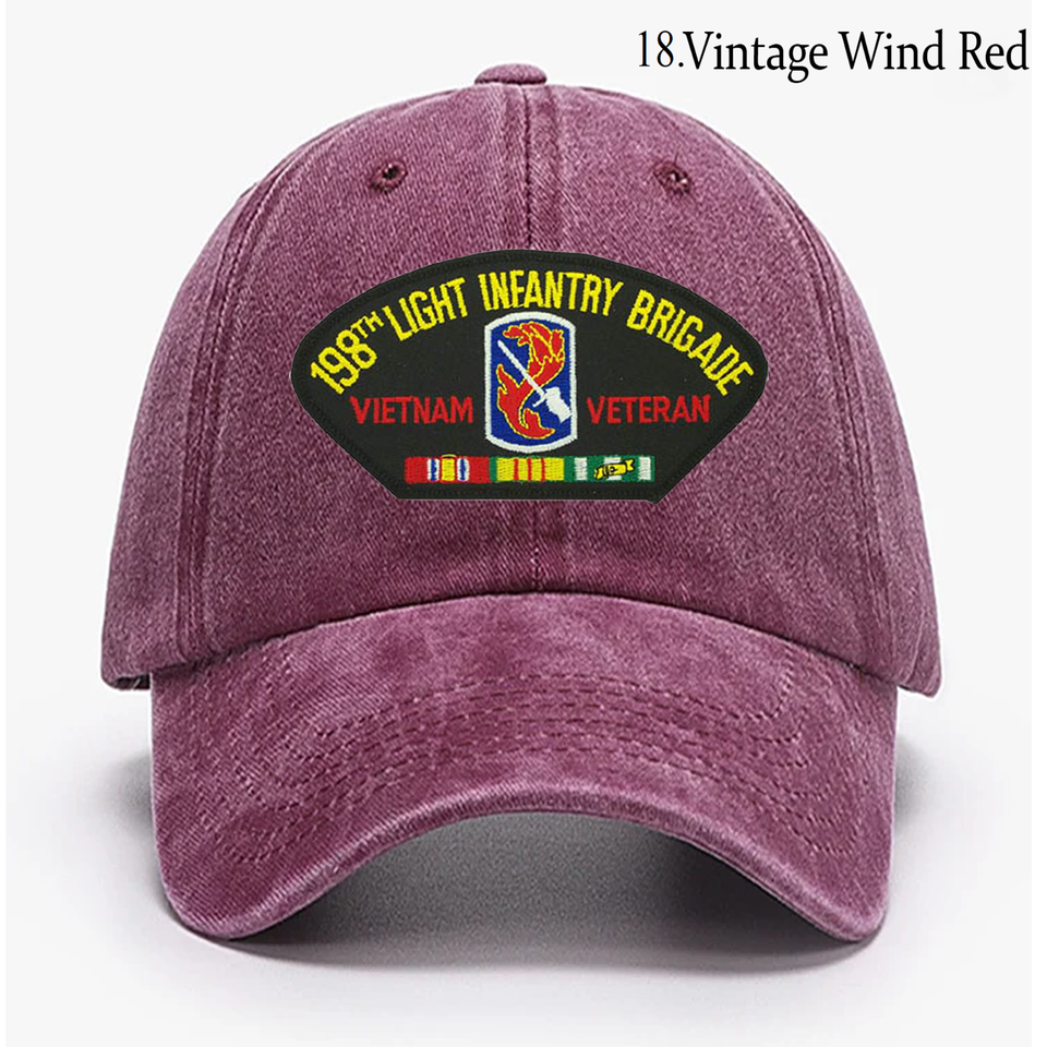 Embroidered Hat 198th Light Infantry Brigade Vietnam Veteran, Veteran ...