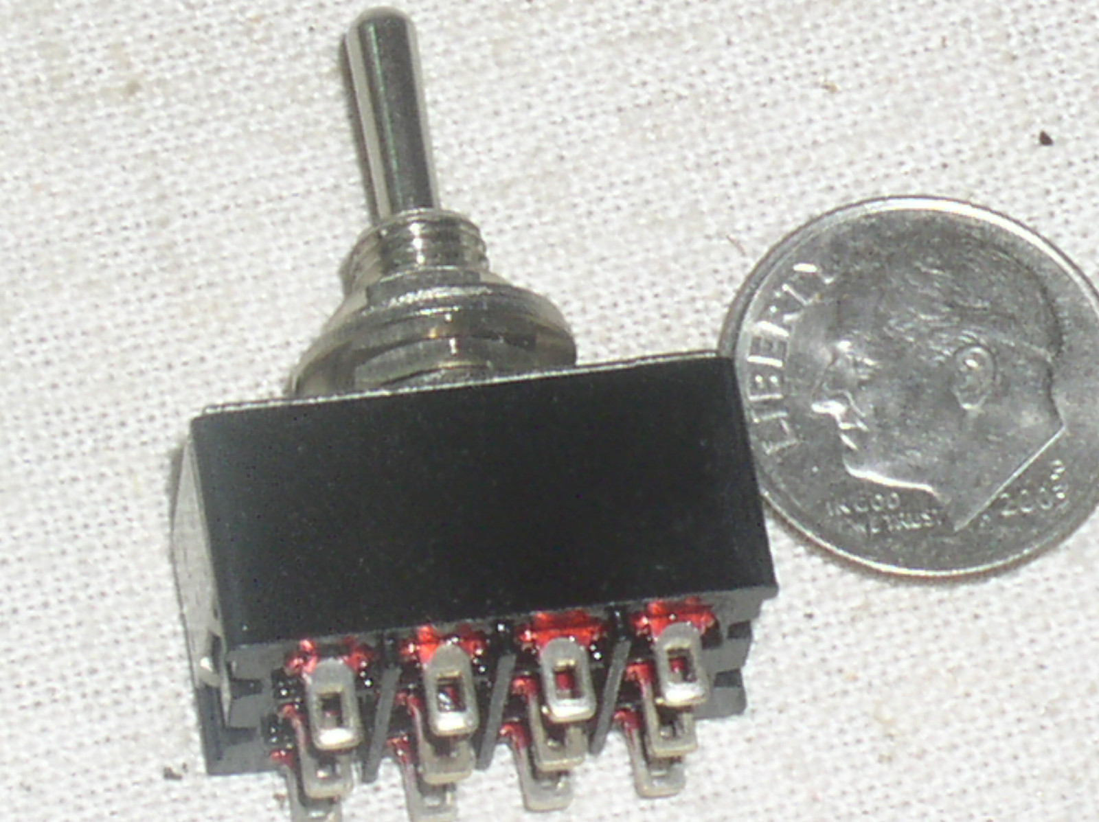 1 NEW MINI TOGGLE 4PDT 4P2T ON-OFF-ON 4 POLE SWITCH 125V 8A QUAD MULTI ...