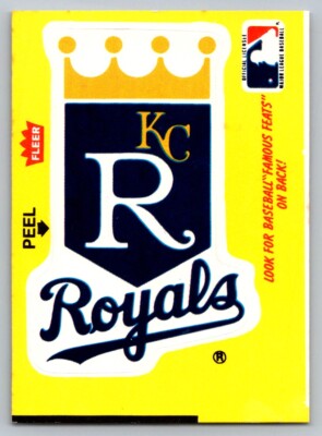 1986 Fleer #NNO Kansas City Royals Logo Team Stickers Lloyd Waner (12 ...