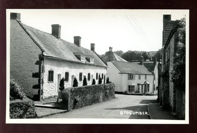 Somerset STOGUMBER Village view RP PPC pub H H Hole Williton c1960s ...