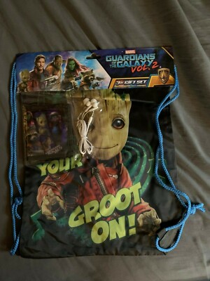 New Guardians of the Galaxy Groot 3 Piece Gift Set Drawstring Bag ...