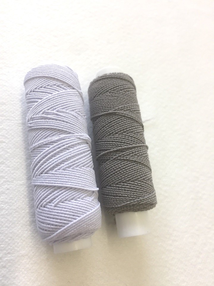 SHIRRING SHEARING ELASTIC THREAD 20 METRE SPOOLS PACK OF 2 REELS SEWING ...