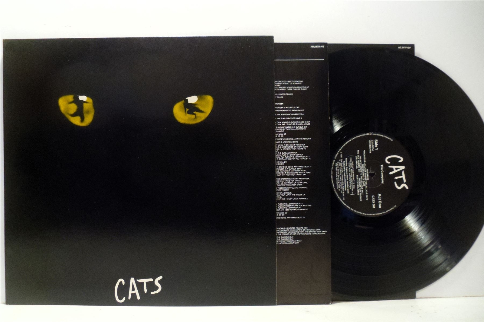 ANDREW LLOYD WEBBER cats soundtrack 2X LP EX/EX, CATX 001, vinyl, album ...