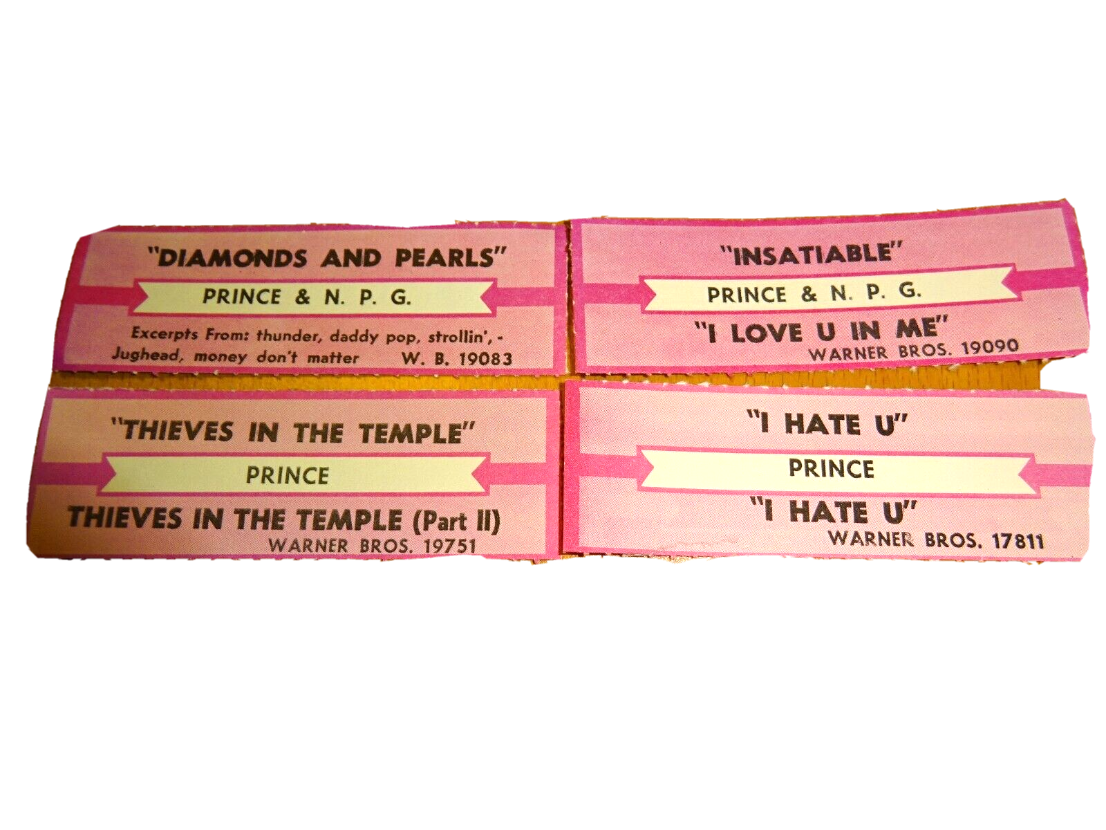 lot 4 x Juke Box Strips USA Prince | eBay