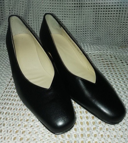 Leather Uppers Vintage Style Female, Service Court Shoes, work dress ...