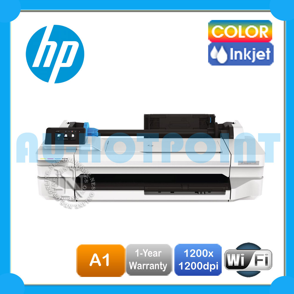 HP DesignJet T125 A1 24-in Wireless Color Inkjet Printer [5ZY57A] | eBay