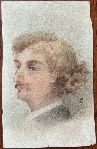 SMALL VICTORIAN WATERCOLOUR PORTRAIT OF WALTER CHARLES BUTLER-STONEY ...