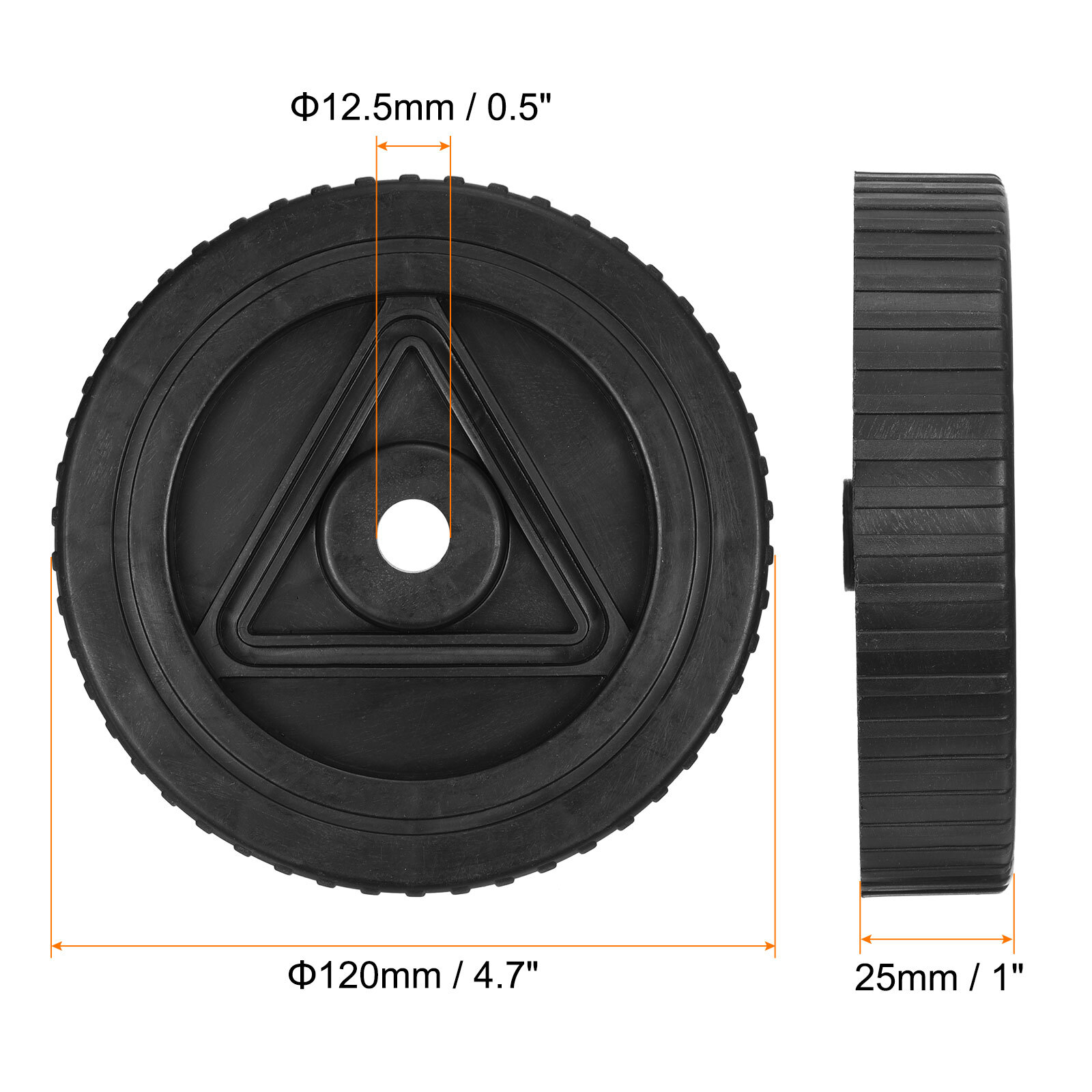 4.7" 2 Pack Universal Air Compressor Wheel with 0.5" Dia. Hole | eBay UK