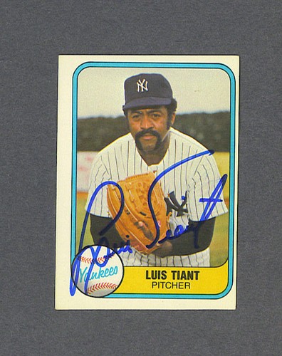 Luis Tiant signed New York Yankees 1981 Fleer baseball card | eBay