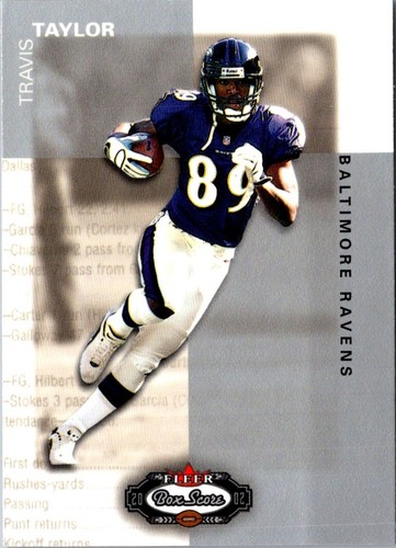 2002 Fleer Box Score Travis Taylor #60 Baltimore Ravens Football Card ...