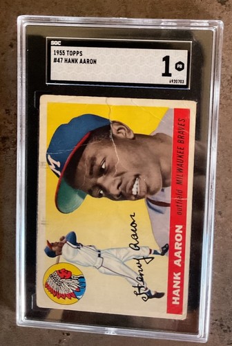 1955 Topps #47 Hank Aaron SGC 1 🔥 | eBay