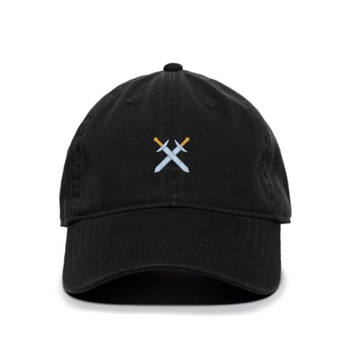Crossed Swords Embroidered Baseball Cap Cotton Adjustable Dad Hat | eBay