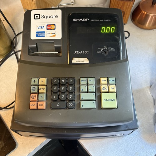 Sharp Electronic Cash Register XE-A106 No Key, Tested Works | eBay