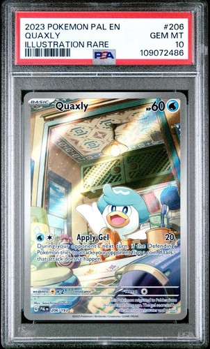 Quaxly 206/193 Illustration Rare GEM MINT PSA 10 Pokemon Card Paldea ...