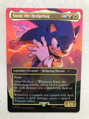 Mtg Carte Magic Secret Lair Sonic the Hedgehog FOIL English NM | eBay