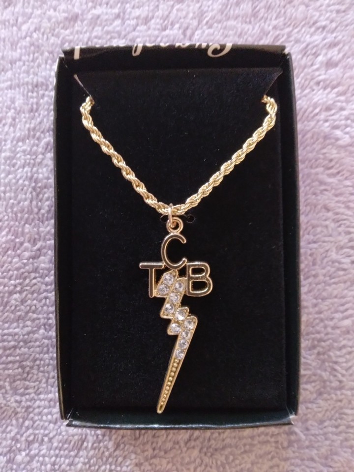 ELVIS PRESLEY TCB GOLD PLATED RHINESTONE NECKLACE SIG PINK SCARF&TCB ...
