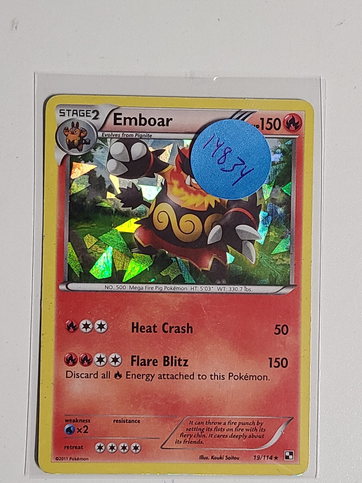Pokémon TCG Emboar Black and White 19/114 Holo Holo Rare for sale ...