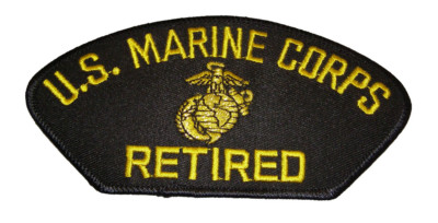USMC MARINE CORPS RETIRED with EGA PATCH - Gold and Black - Veteran ...