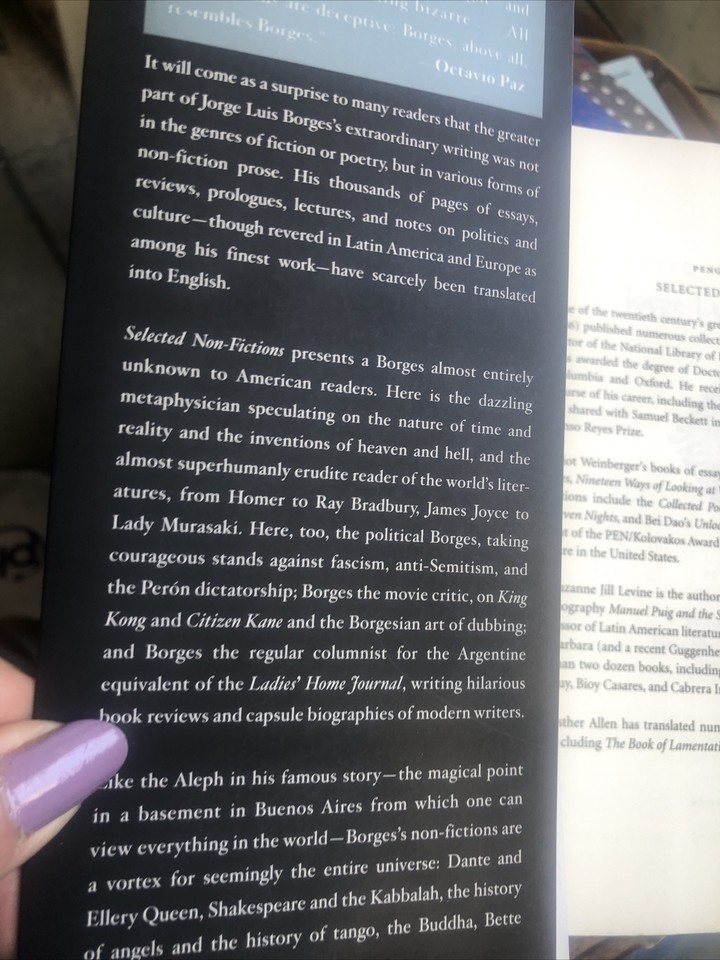 Jorge Luis Borges: Selected Non-Fictions Free Shipping 9780670849475 | eBay