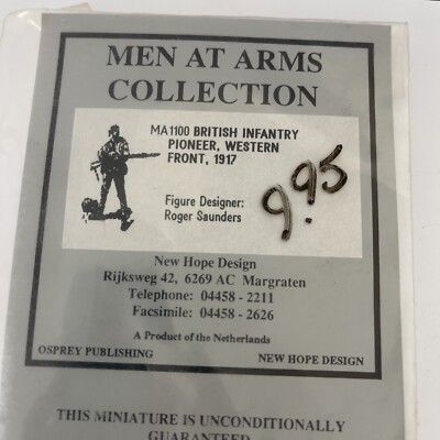MA 1100 New Hope Design Men At Arms Collection British Infantry Pioneer ...