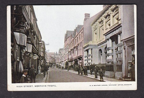 Wales Glamorgan MERTHYR TYDFIL High St Southey & Sons pre1919 postcard ...